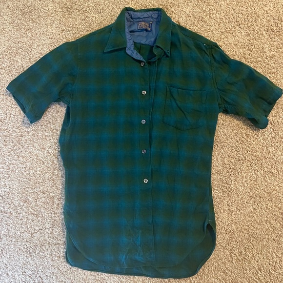 Pendleton | Shirts | Vintage Wool Pendleton Button Up Short Sleeve Shirt Sized Medium | Poshmark